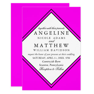 Hot Pink Wedding Invitations | Zazzle.com.au
