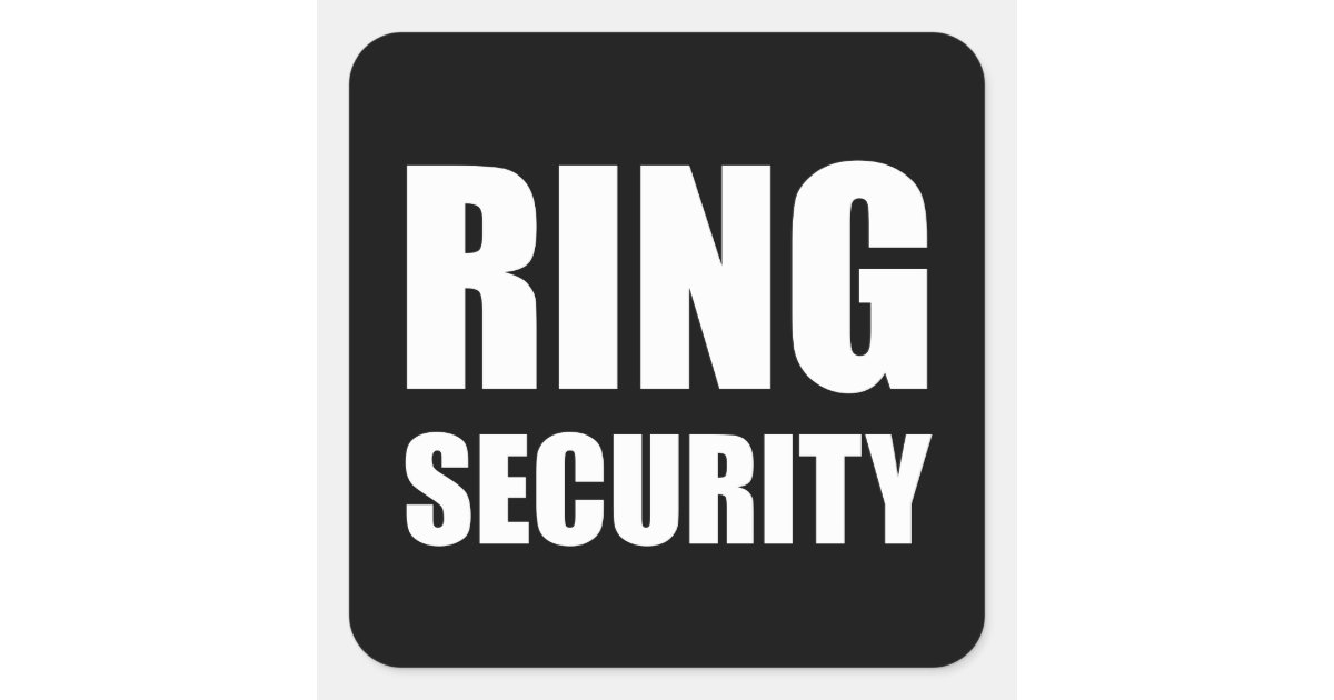 Wedding Ring Security Square Sticker | Zazzle