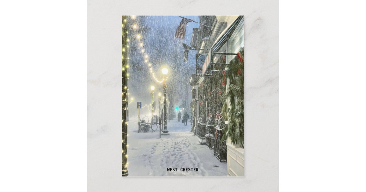 West Chester Winter Postcard | Zazzle
