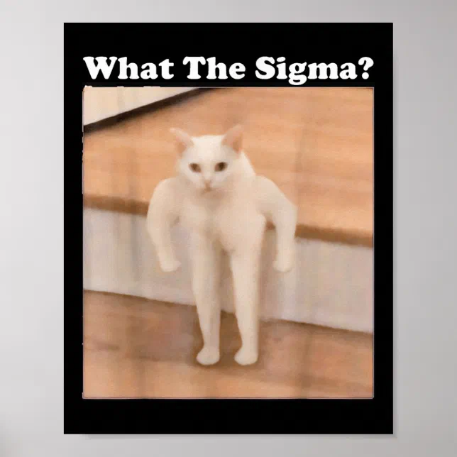 What Sigma Meme Cat Meme Internet Memes Funny Meme Poster | Zazzle
