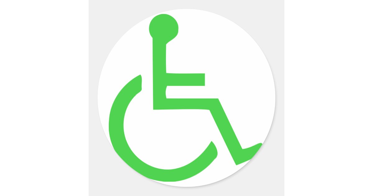 Wheelchair Symbol Classic Round Sticker | Zazzle