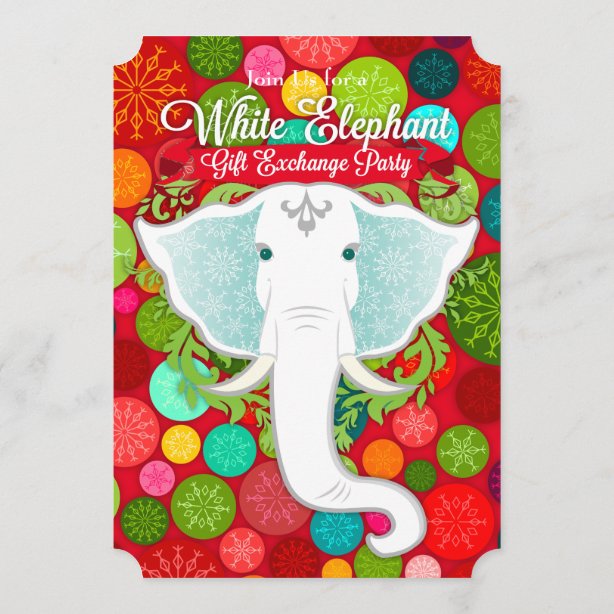 White Elephant Invitations | Zazzle AU