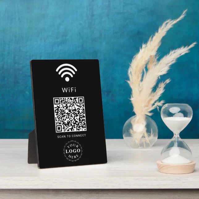 WiFi Info Plaque with QR Code for Easy Logins | Zazzle