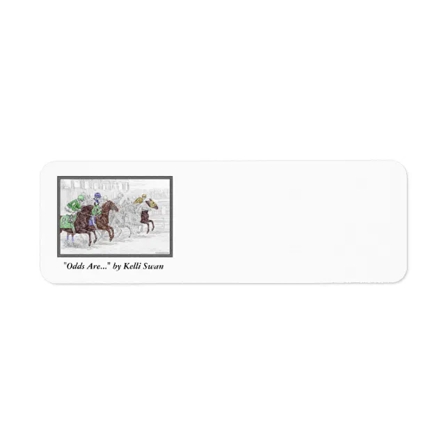 Win Place Show Race Horses Return Address Label | Zazzle