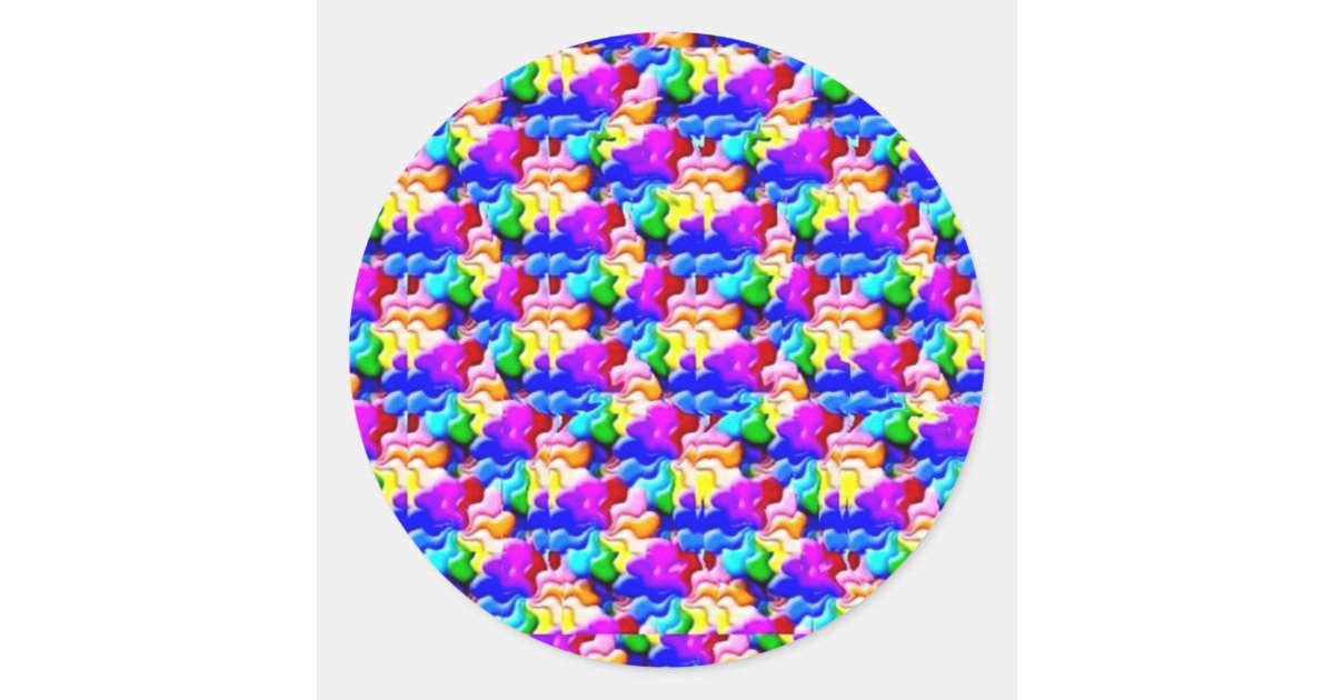 window butterfly stereogram classic round sticker | Zazzle