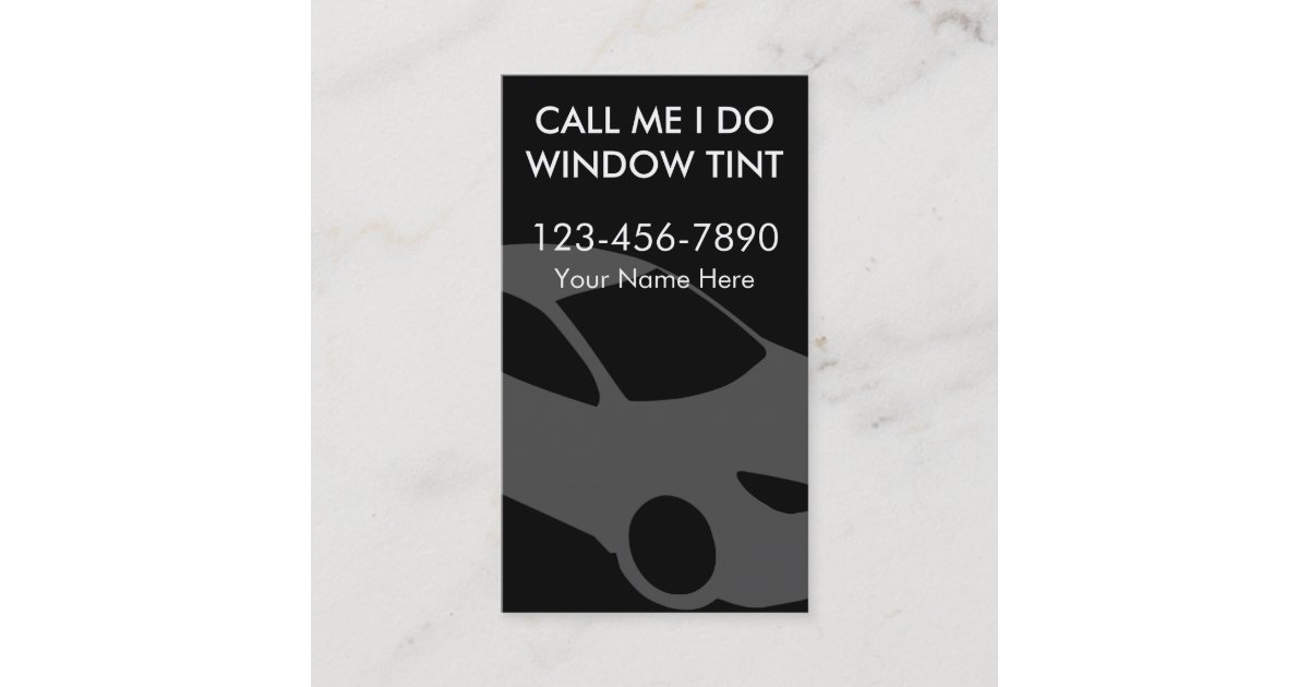 Window Tinting Business Cards | Zazzle