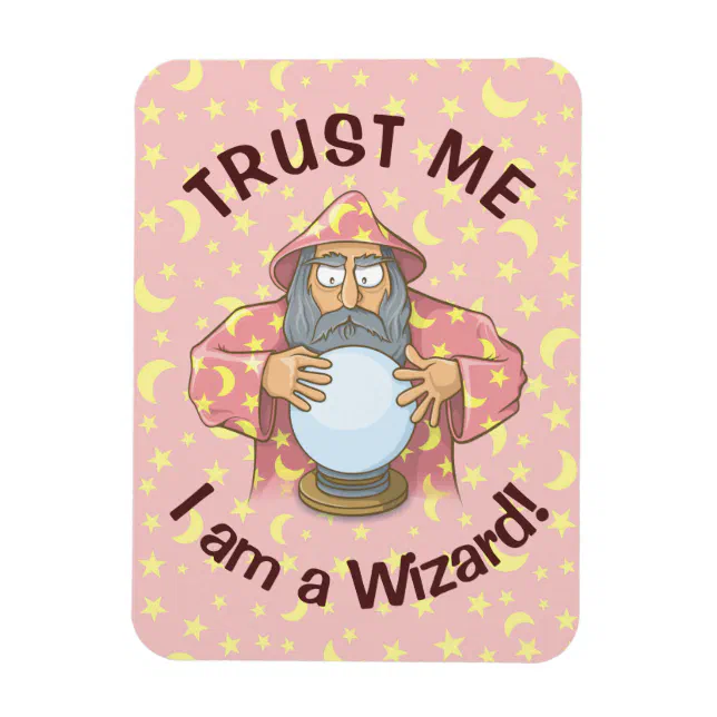 Wizard with Ball Magnet | Zazzle