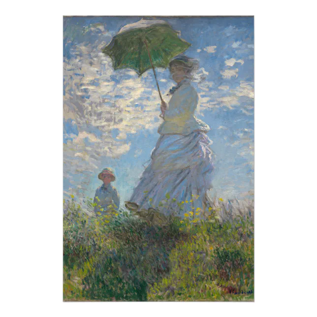 Woman with a Parasol - Madame Monet and Her Son Photo Print | Zazzle