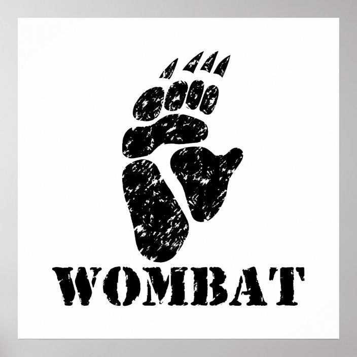 Wombat Footprint Poster | Zazzle.com.au