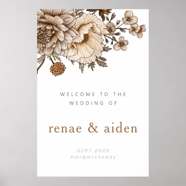 Woodland Welcome sign, Vintage Boho Poster | Zazzle