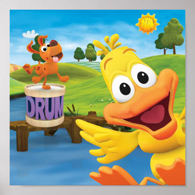 WordWorld Dancing Dog and Duck Poster | Zazzle