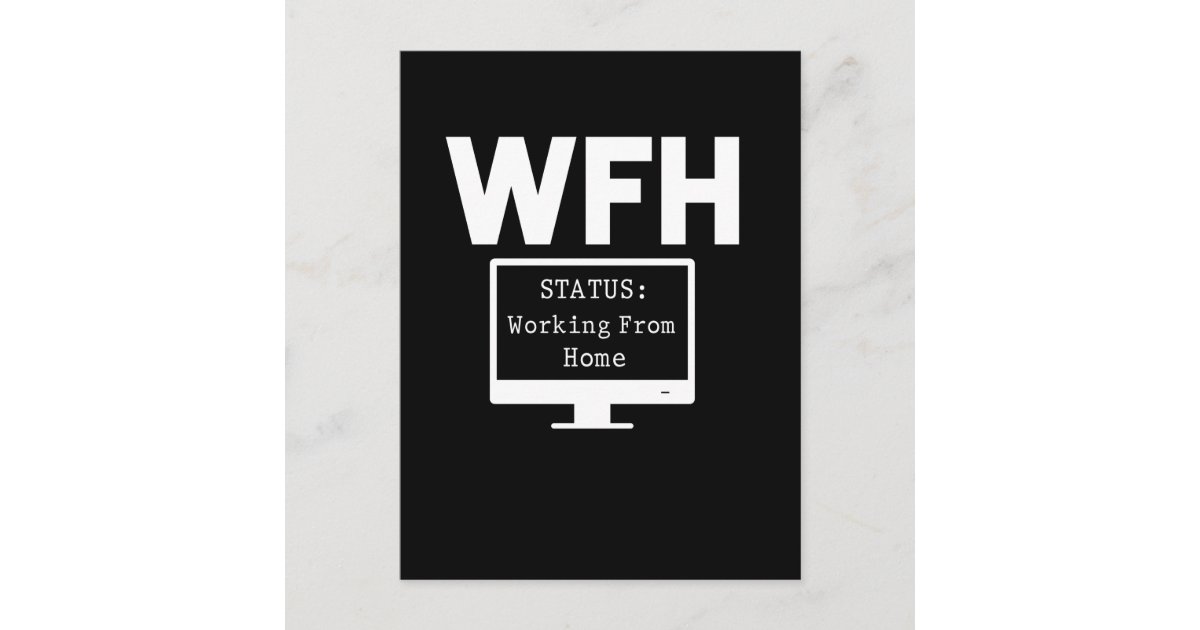 Work From Home Funny Homeoffice Proud Employee Postcard | Zazzle