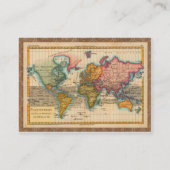 World Map 1700s Antique Continents Business Card | Zazzle