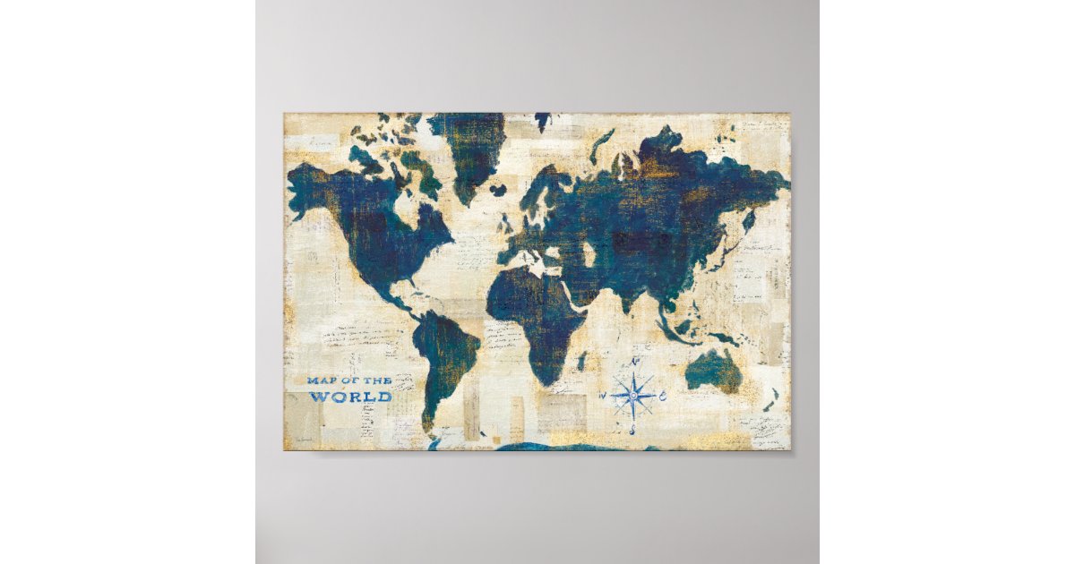 World Map Collage Poster | Zazzle