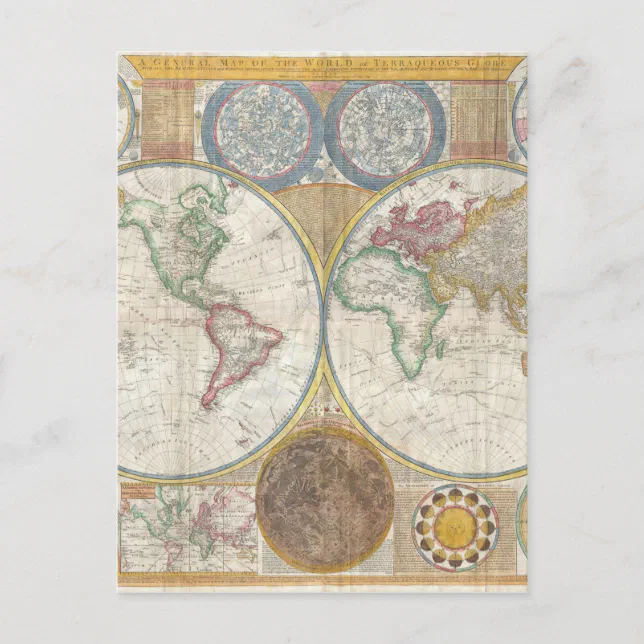 World Map Gifts Postcard | Zazzle