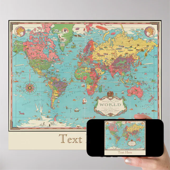 World Map Mercator Map Of The World Poster | Zazzle