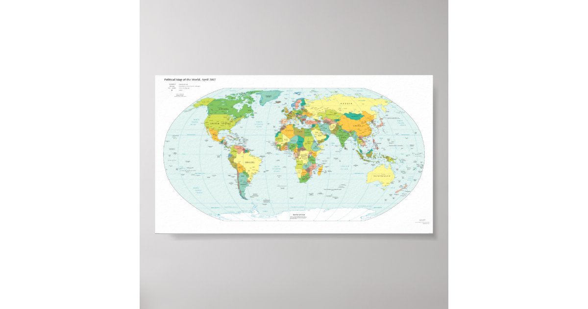 World Map Poster | Zazzle