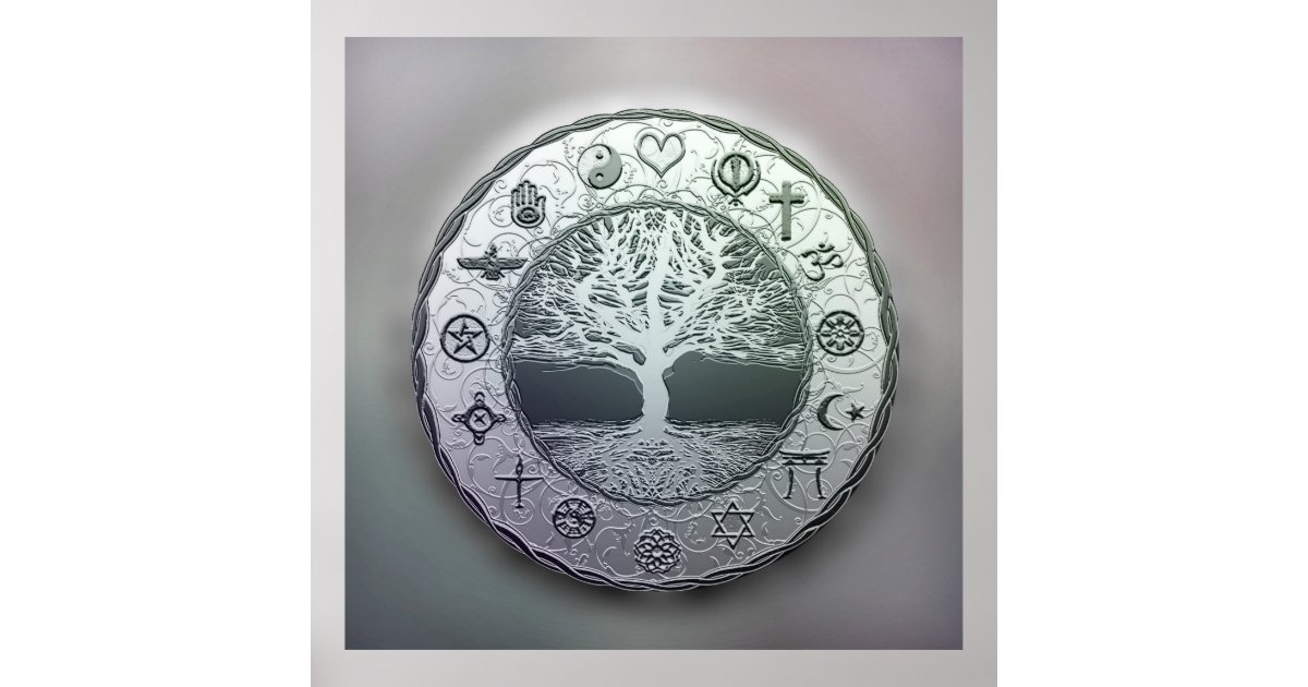 World Religions Tree of Life Poster | Zazzle