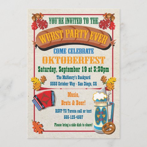 Oktoberfest Invitations | Zazzle AU
