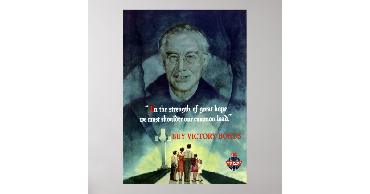 WW2 FDR Quote Poster | Zazzle