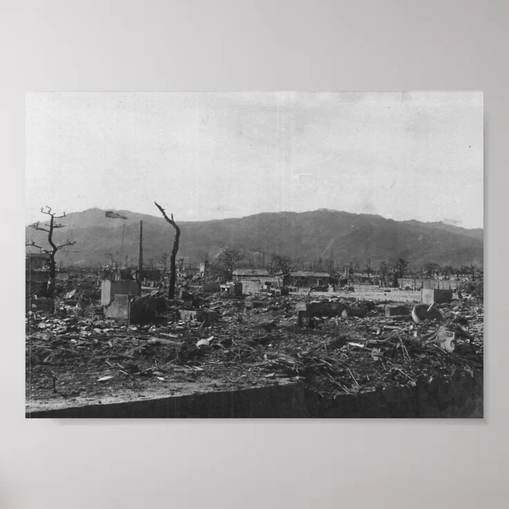 WWII Atomic Bomb Photo of Hiroshima Poster | Zazzle