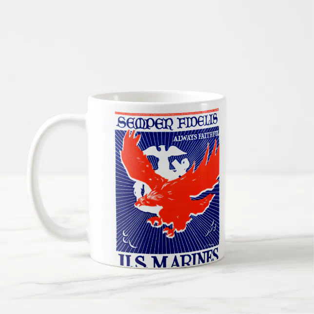 WWII Marine Corps Poster Coffee Mug | Zazzle