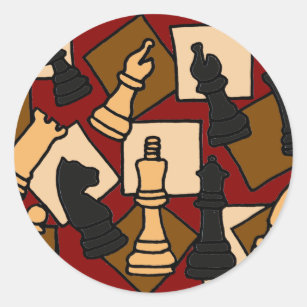 Chess Board Stickers | Zazzle AU