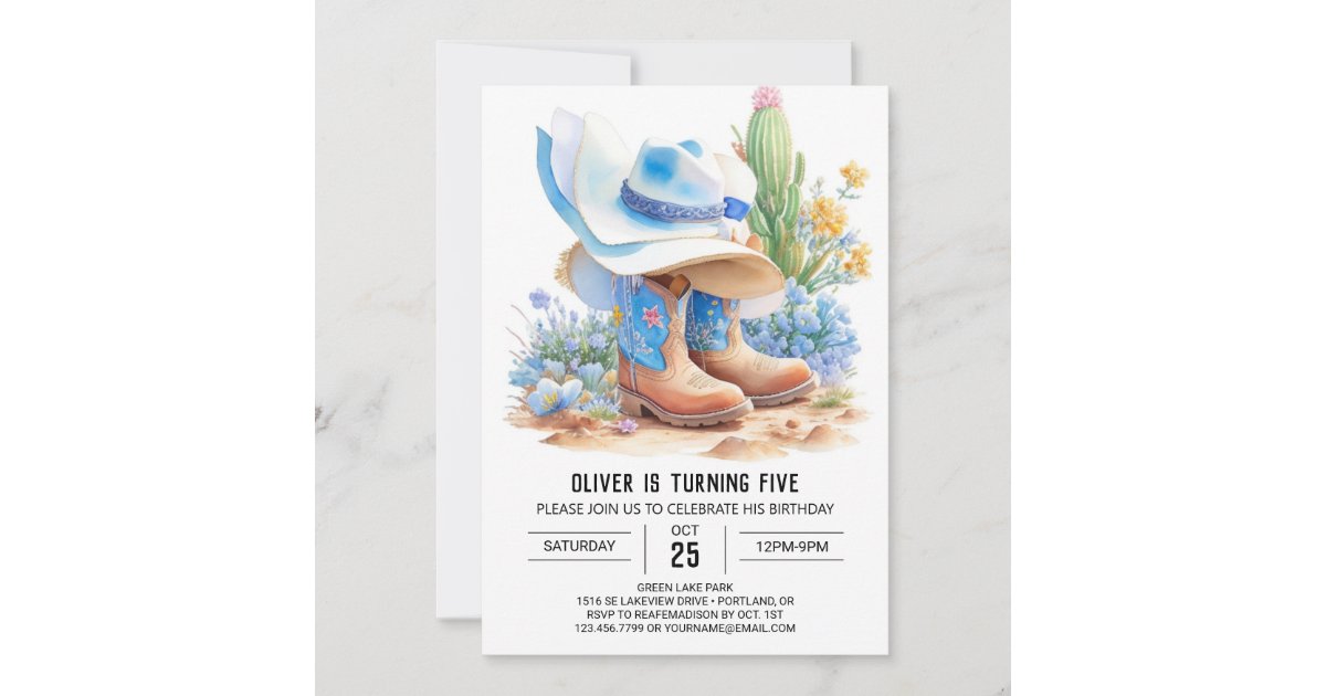 Yeehaw! A Southern Cowboy Birthday Invitation | Zazzle