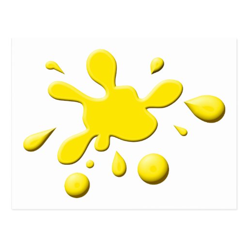 Yellow Paint Splodge | Zazzle