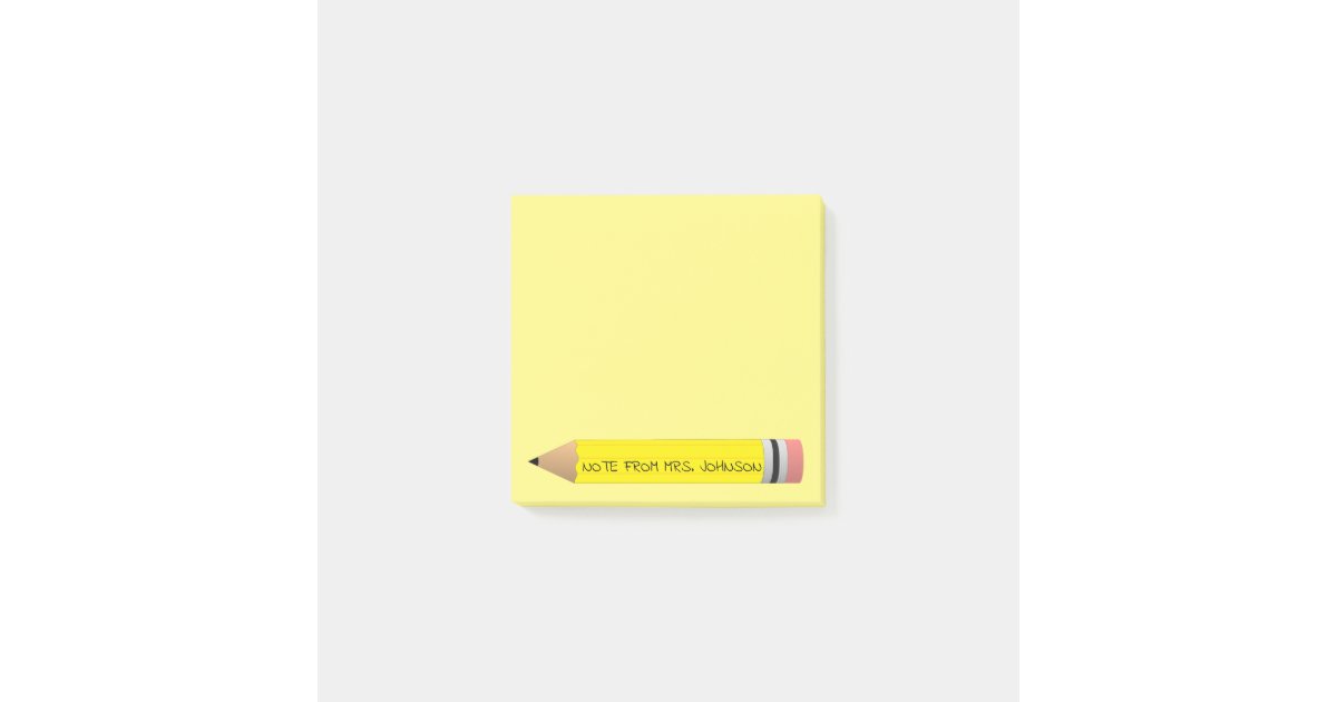 Yellow Pencil Post-it Notes | Zazzle