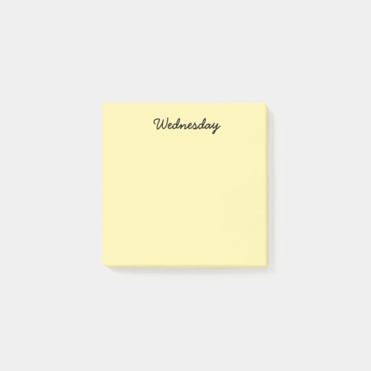 Yellow Wednesday Post-it Notes | Zazzle.com.au