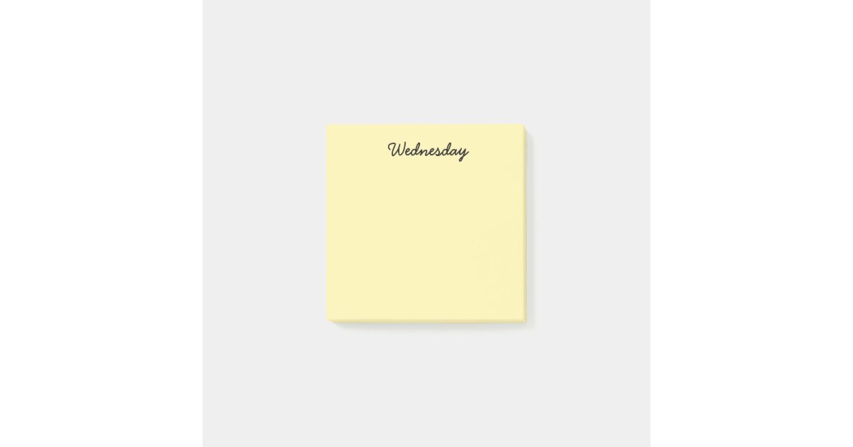 Yellow Wednesday Post-it Notes | Zazzle