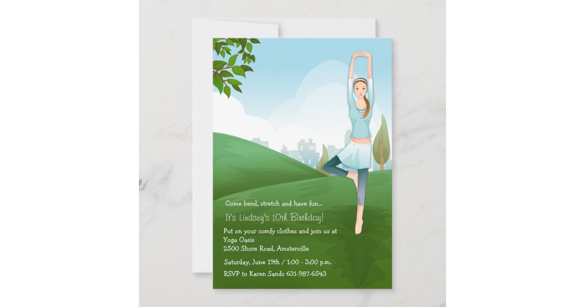 Yoga Spirit Invitation | Zazzle