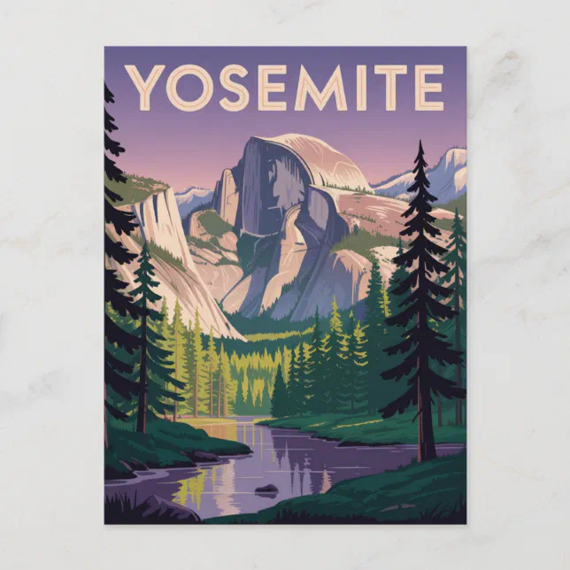 Yosemite National Park Vintage Travel Poster Postcard | Zazzle