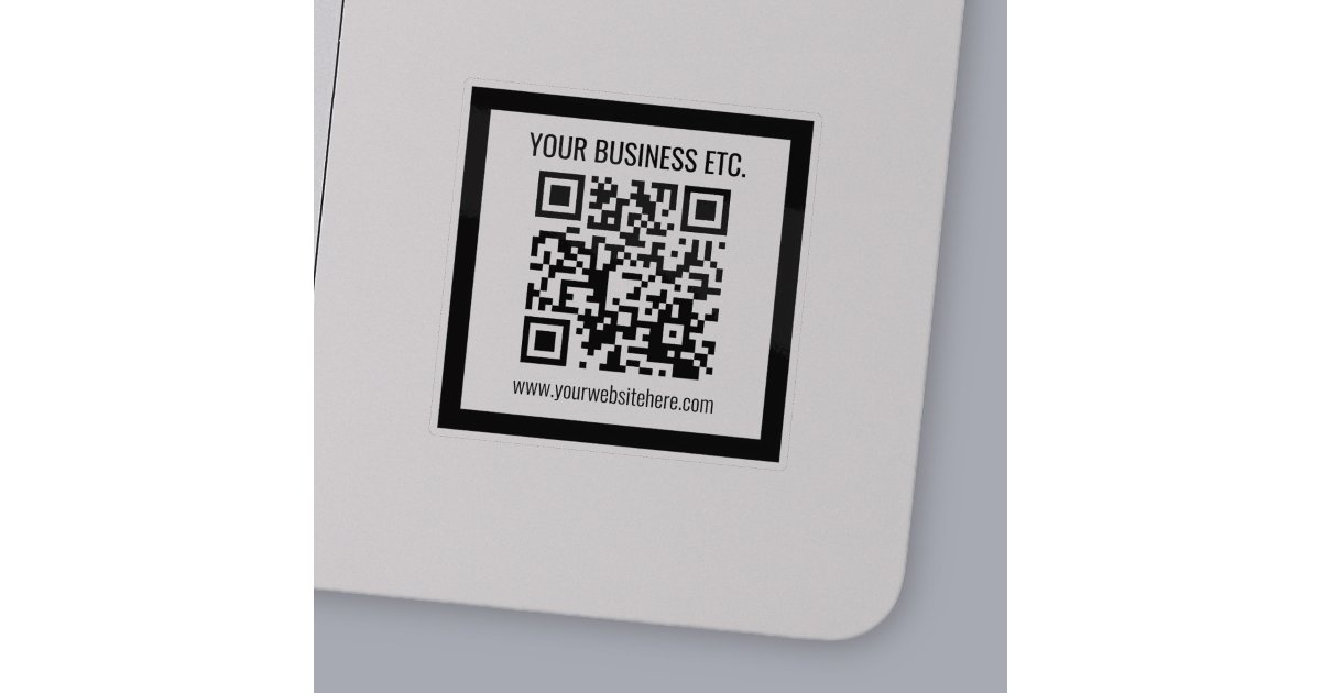 Your Business Name & Editable QR Code Transparent | Zazzle