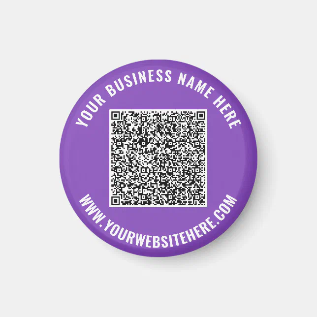 Your QR Code Scan Custom Text Promotional Magnet | Zazzle