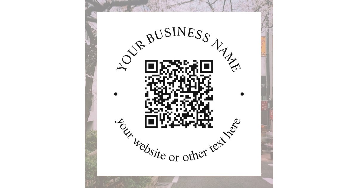 Your Uploaded QR code Plus Editable Circular Text | Zazzle