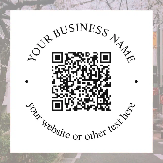 Your Uploaded QR code Plus Editable Circular Text | Zazzle