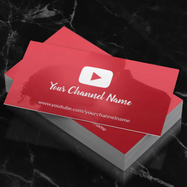 Youtube Channel Custom Photo Youtuber Business Card | Zazzle