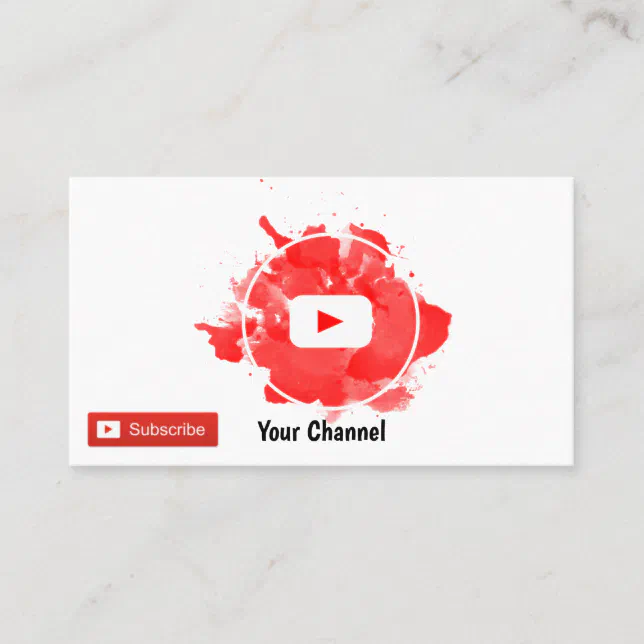 Youtuber Business Card | Zazzle