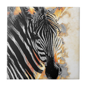 Zebra Decorative Ceramic Tiles | Zazzle.com.au