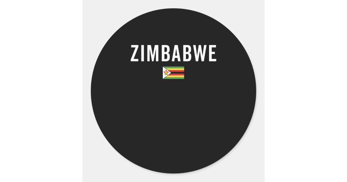Zimbabwe Flag - Patriotic Flag Classic Round Sticker | Zazzle